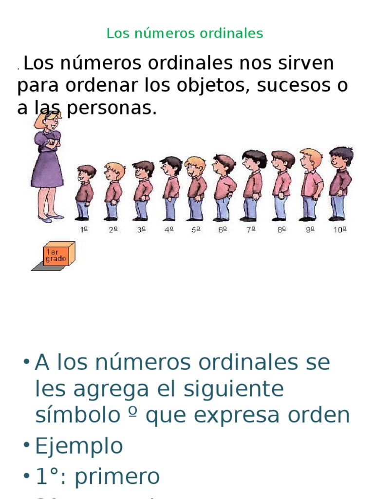 ppt numeros ordinales | Física y matemáticas | Matemáticas