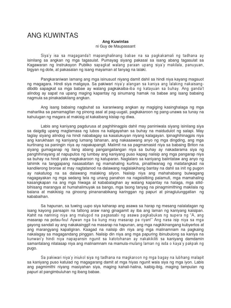 Ang Kuwintas | PDF