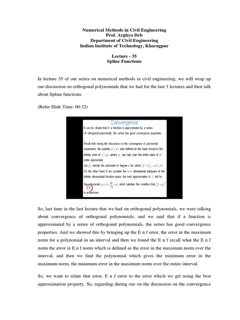 Lec 35 | PDF | Interpolation | Polynomial