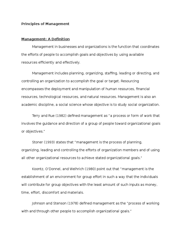 Principles of Management (Research Paper) | PDF | Entrepreneurship ...