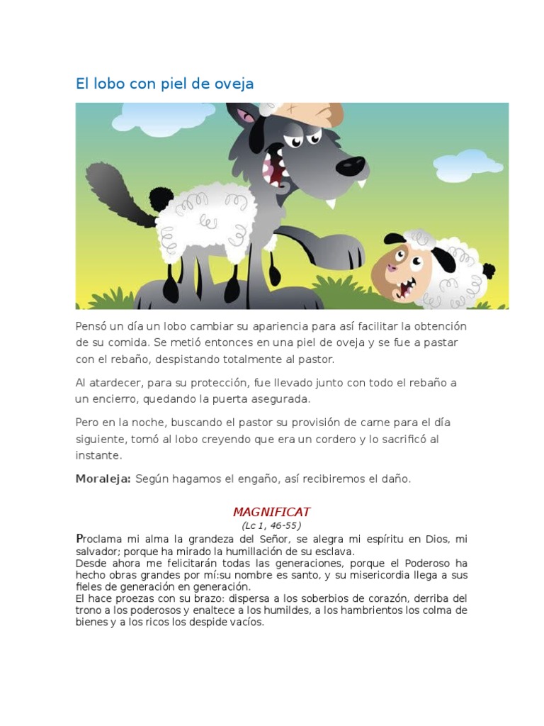 Fabula El Lobo Con Piel de Oveja | PDF