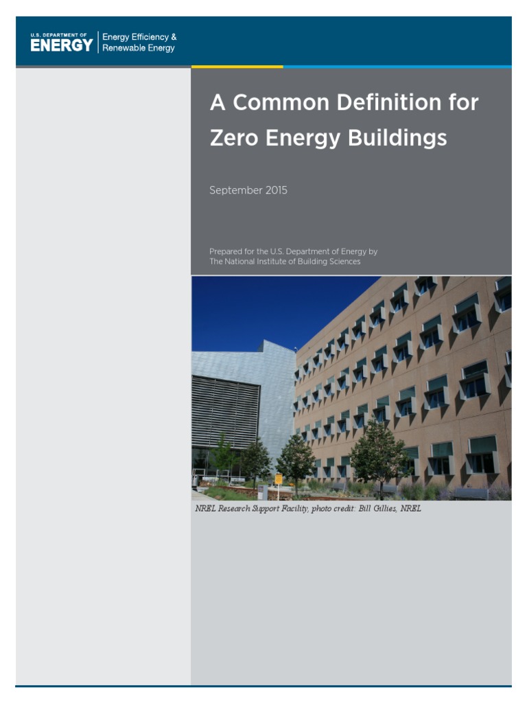 Zero Energy Buildings Definition Guide | PDF | Renewable Energy ...