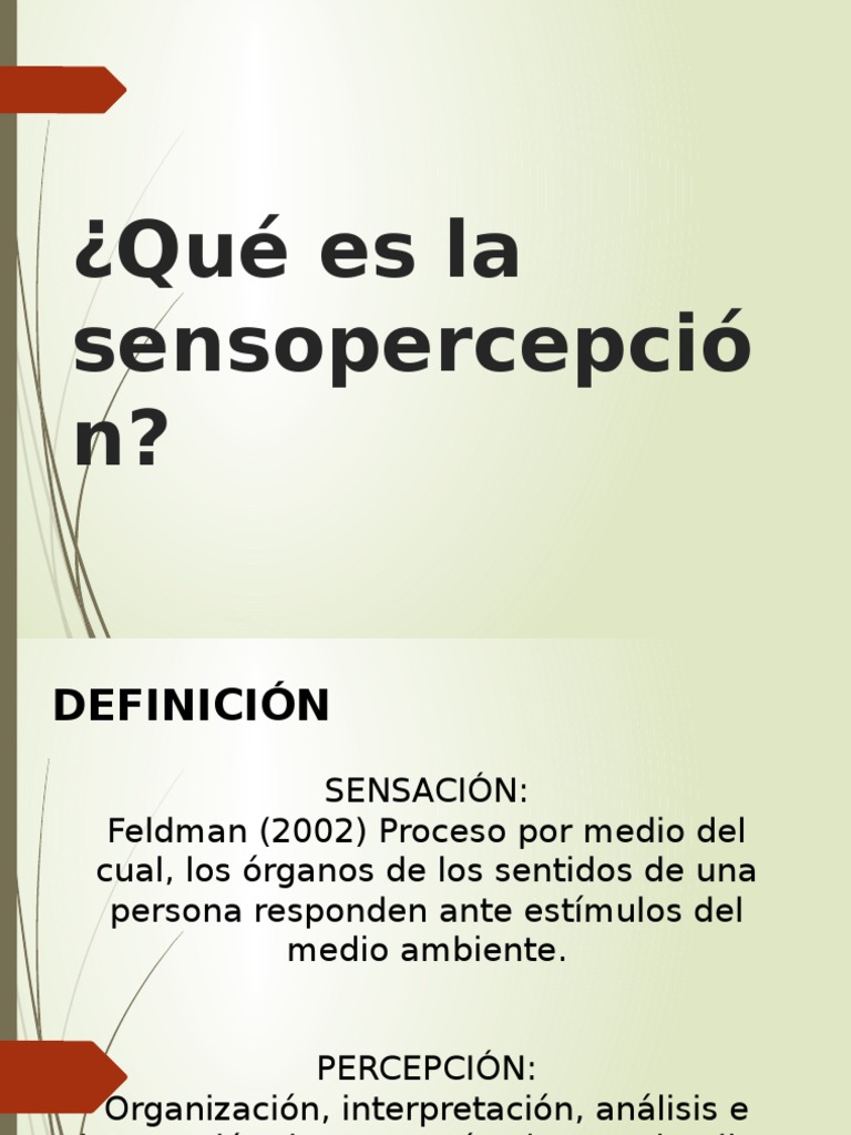 Sensopercepción | Descargar gratis PDF | Percepción | Estímulo (fisiología)