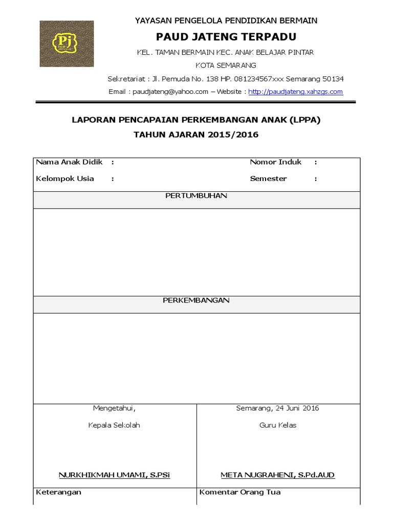 Format Lppa Contoh | PDF