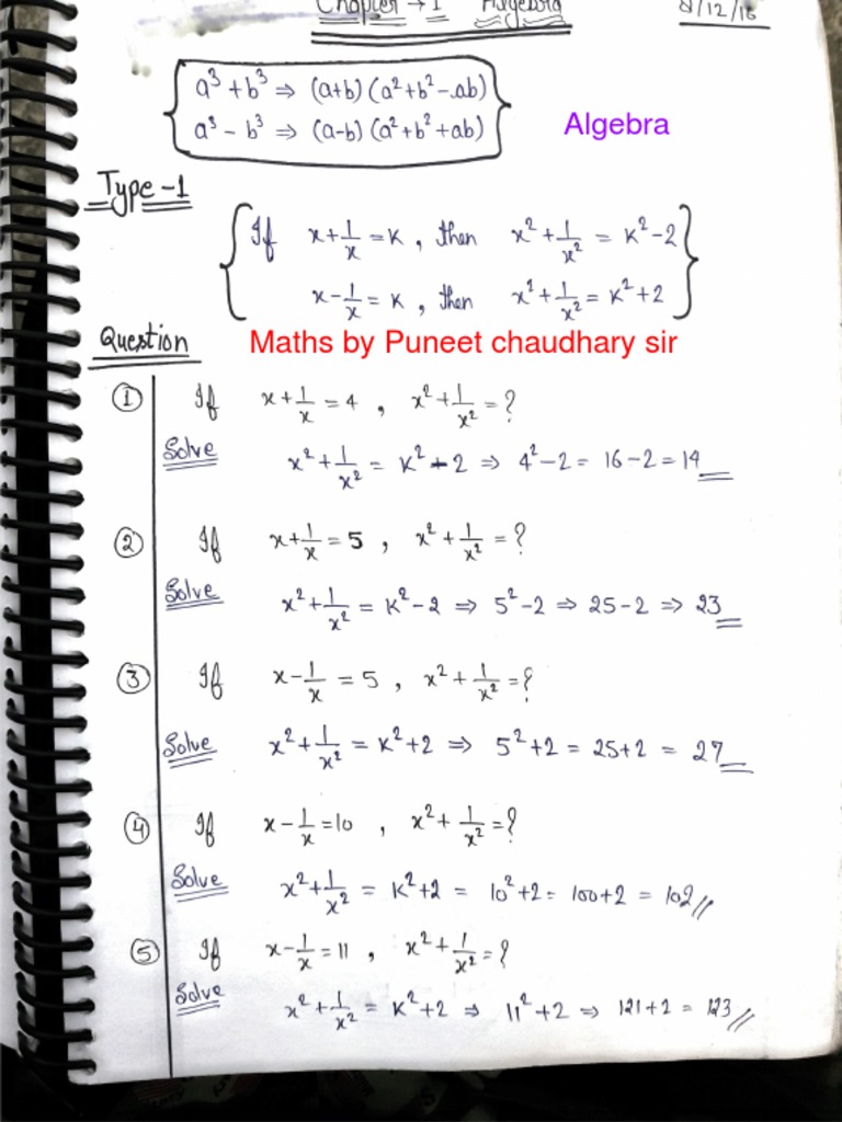 Algebra Notes by Puneet Sir | PDF | Deductive Reasoning | Teaching ...