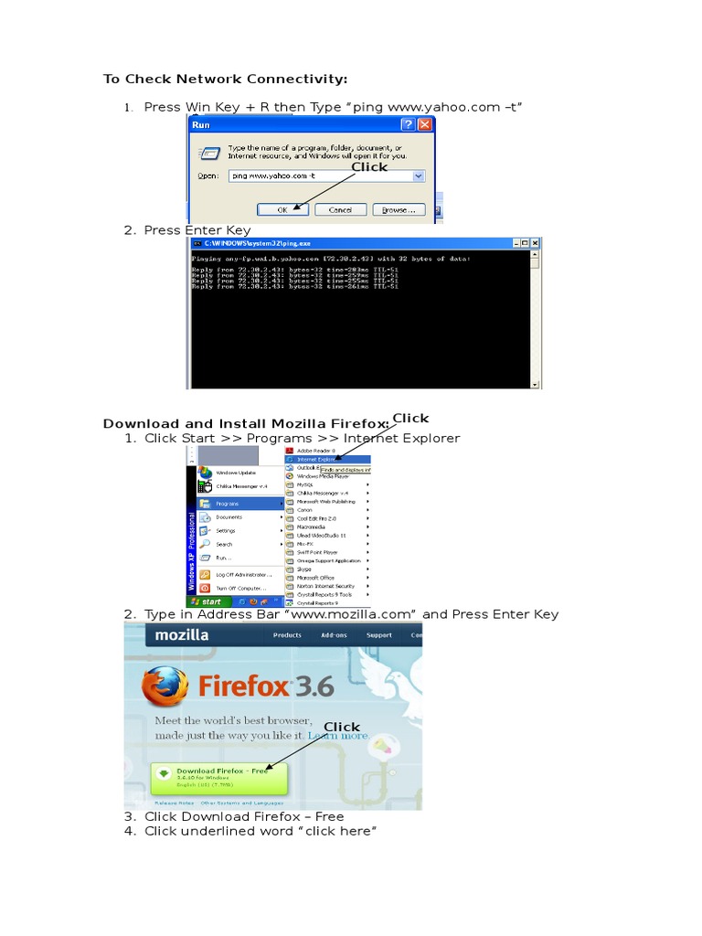To Check Network Connectivity | PDF