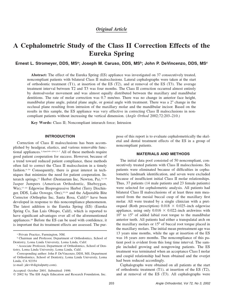 Eureka Spring | PDF | Orthodontics | Dentistry