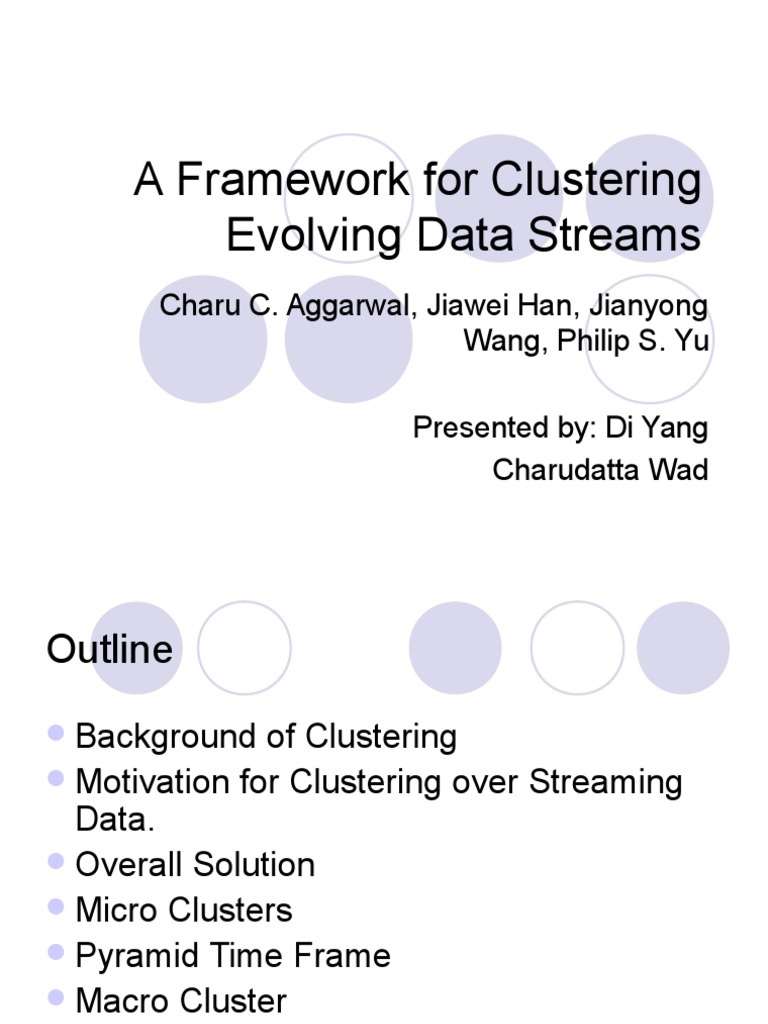 A Framework For Clustering Evolving Data Streams Pdf Cluster Analysis Areas Of Computer