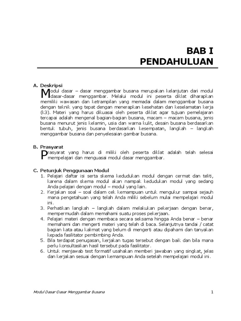 Modul Dasar Busana SMKK | PDF | Seni