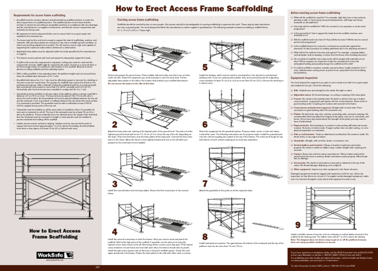 How to Erect Access Frame Scaffolding. Scaffolding_poster_erect | Scaffolding | Framing ...