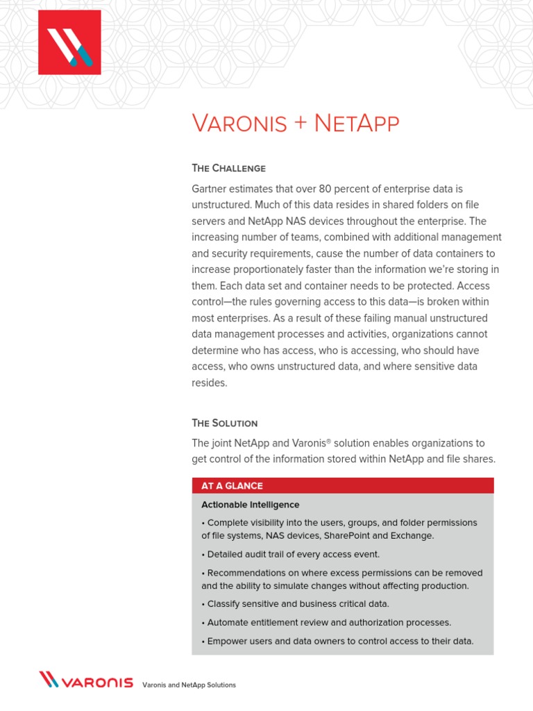Varonis NetApp | PDF | Share Point | Computer File