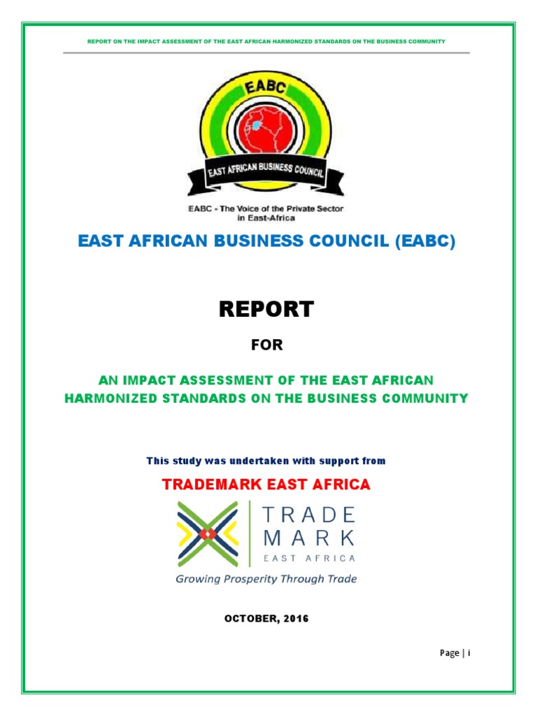 Final Report - Harmonized Ea Standards Impact Assessment - 2 PDF | PDF ...