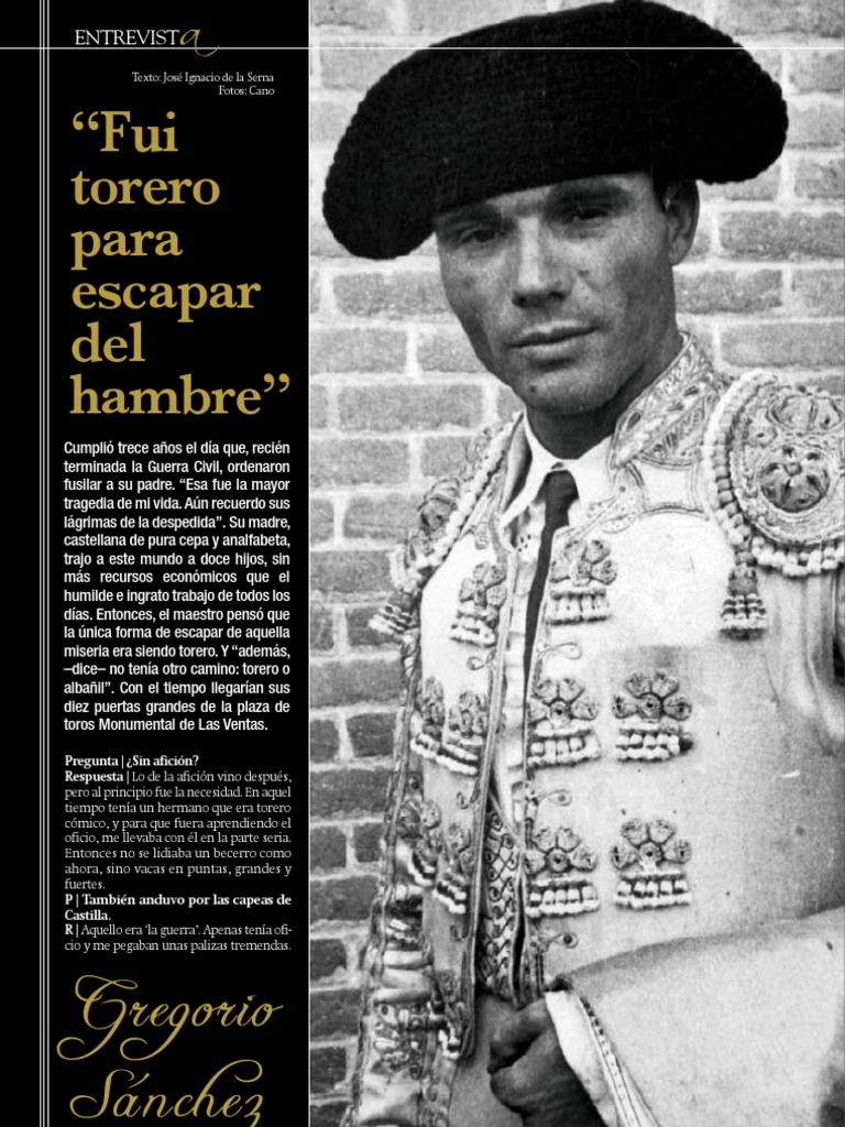 Gregorio Sanchez | PDF | Toro | Toreo