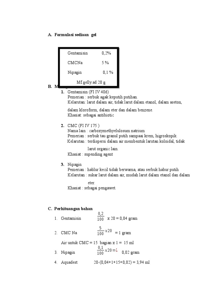 Formulasi Sediaan Gel | PDF