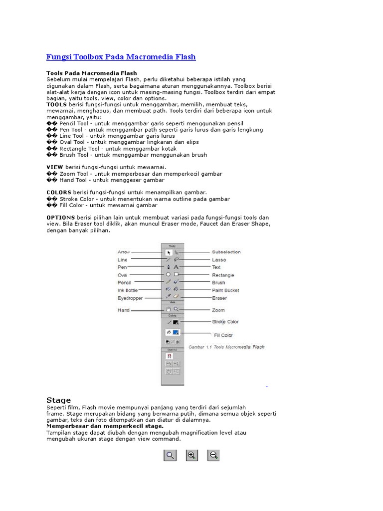 Fungsi Toolbox Pada Macromedia Flash | PDF