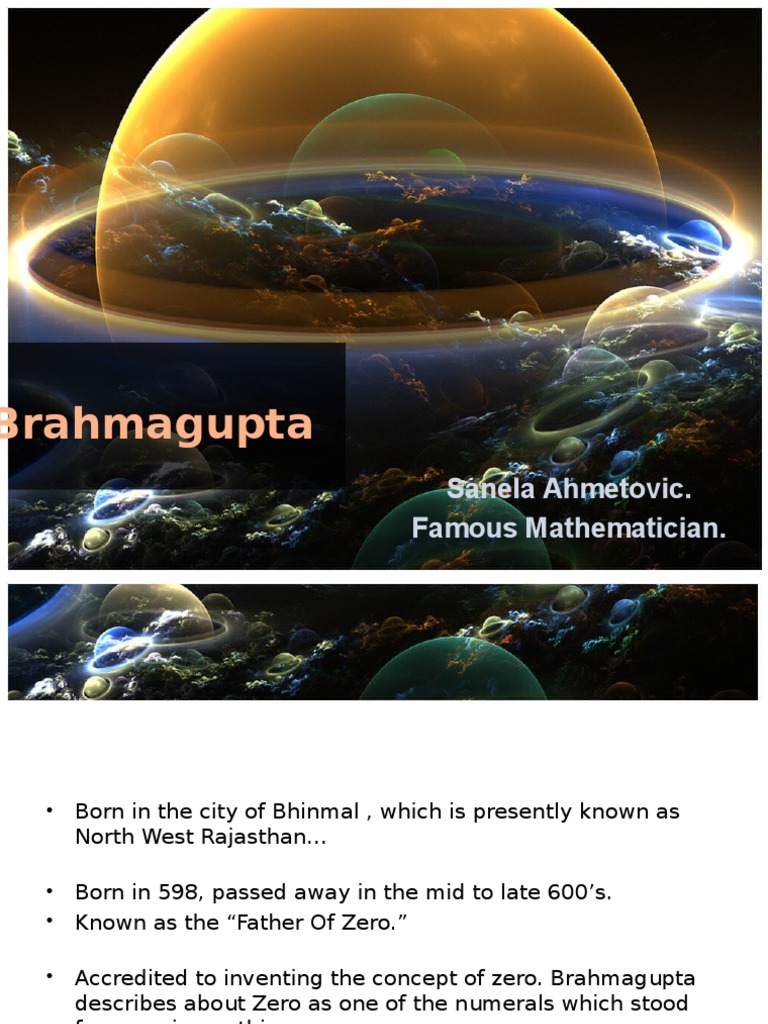 Brahmagupta Ppt. | Numbers | Quadratic Equation