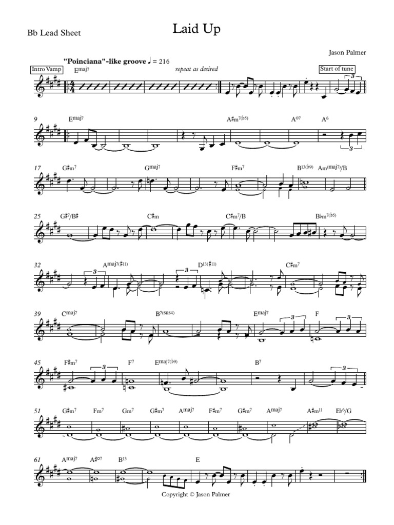 Laid Up - Lead Sheet - BB Lead Sheet PDF | PDF