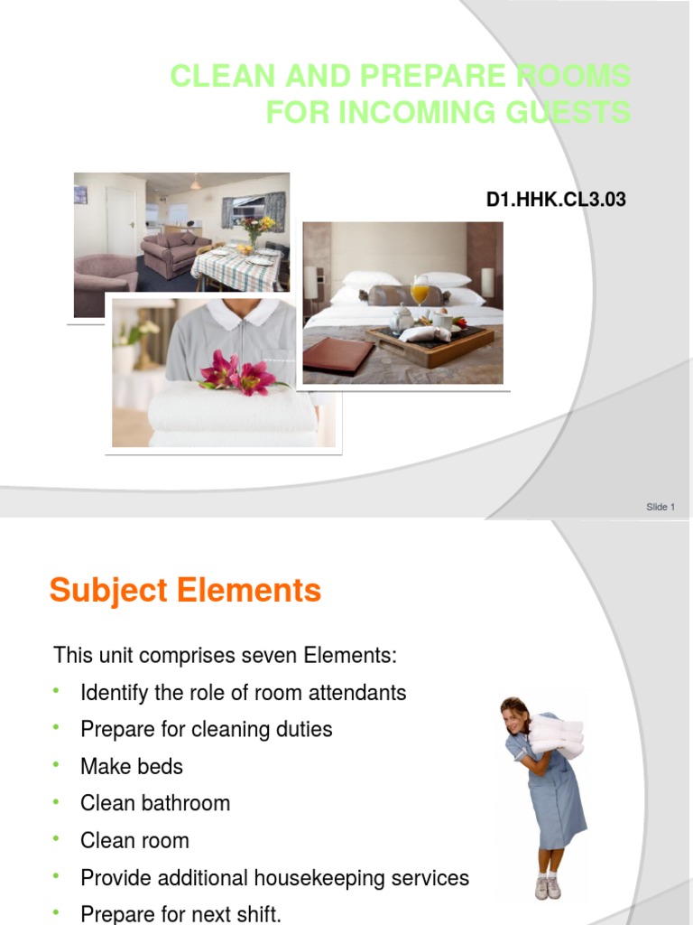 Clean & Prepare Rooms For Incoming Guests Refined | PDF | Housekeeping ...