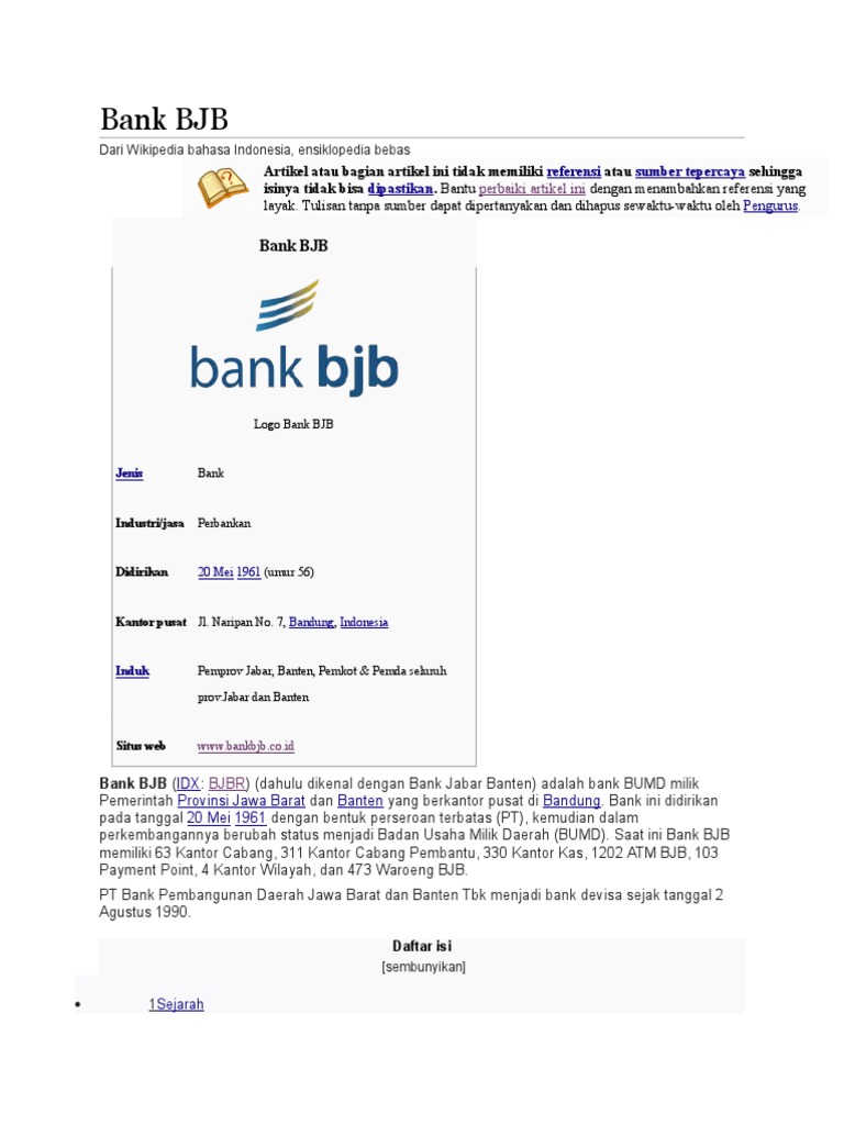 Bank BJB | PDF