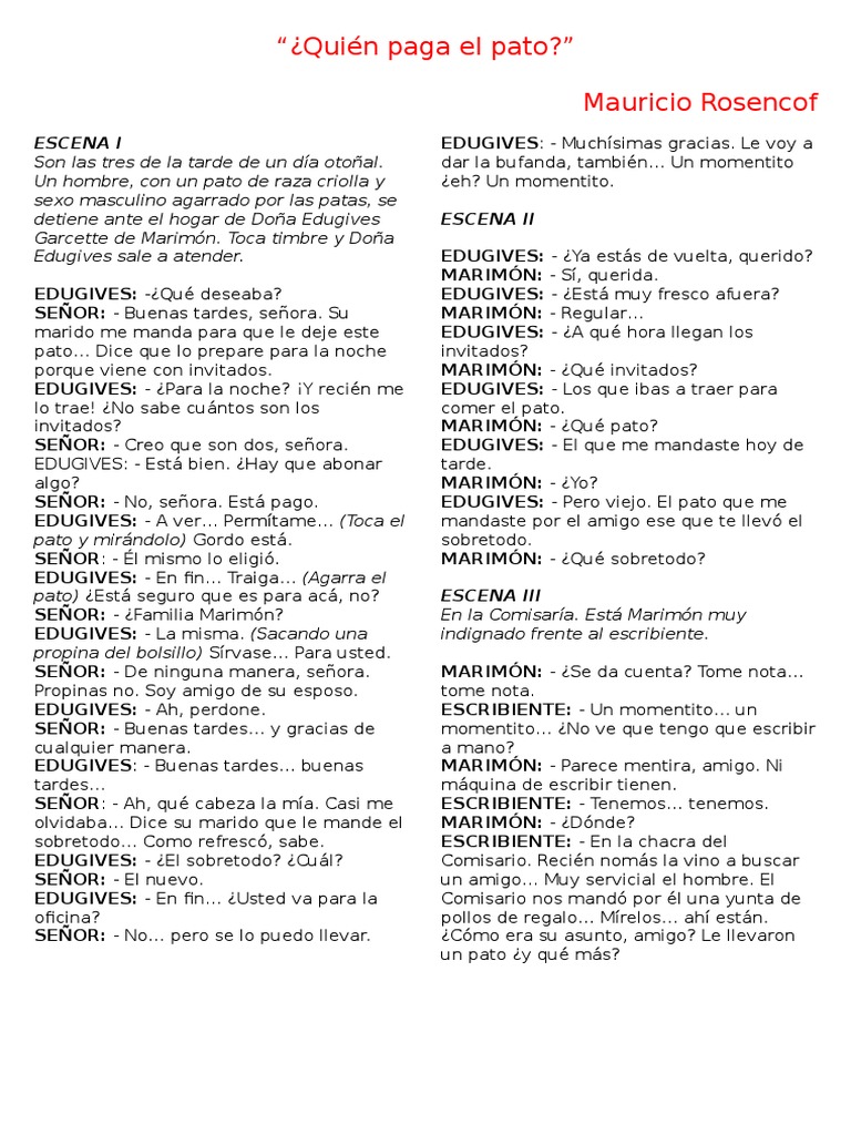 Quién Paga El Pato | PDF | Ocio