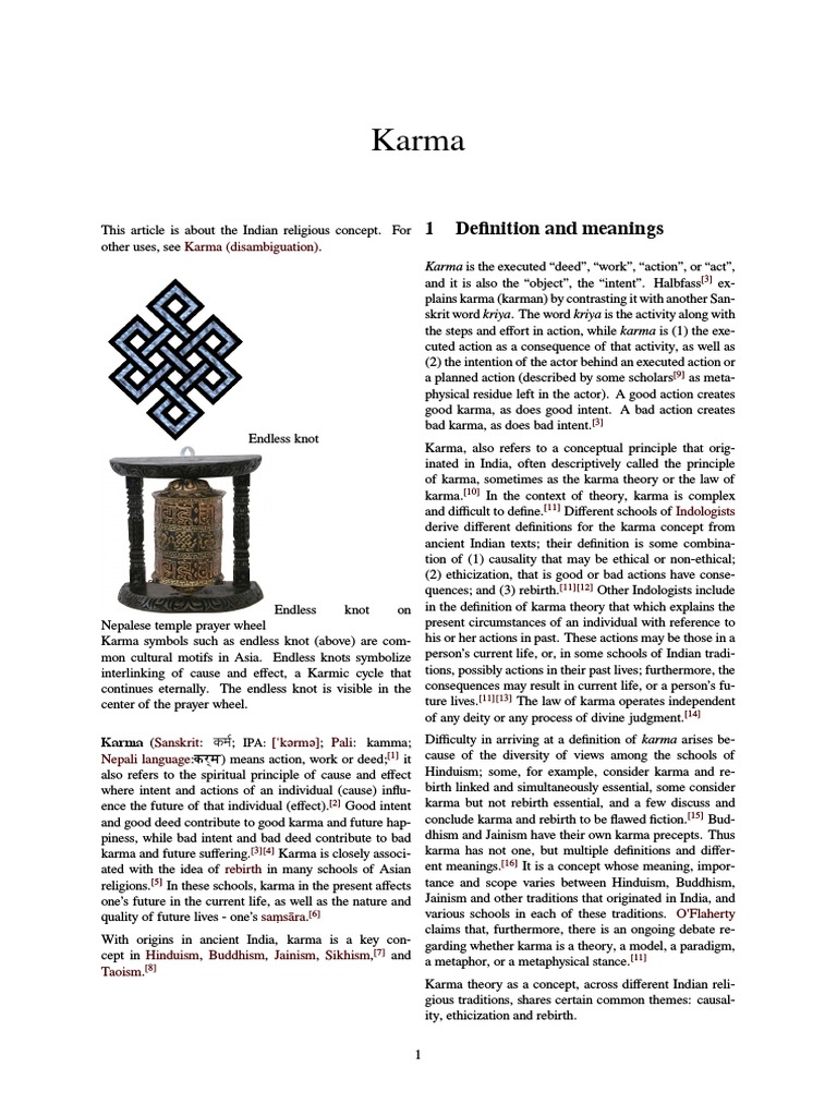 Karma | PDF | Karma | Reincarnation