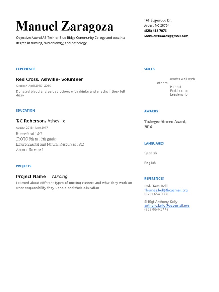 Nursing Degree Aspirant Resume | PDF