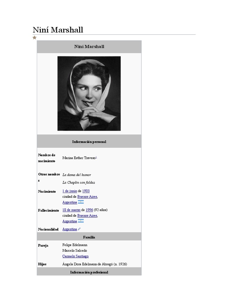 Niní Marshall | PDF | Ocio