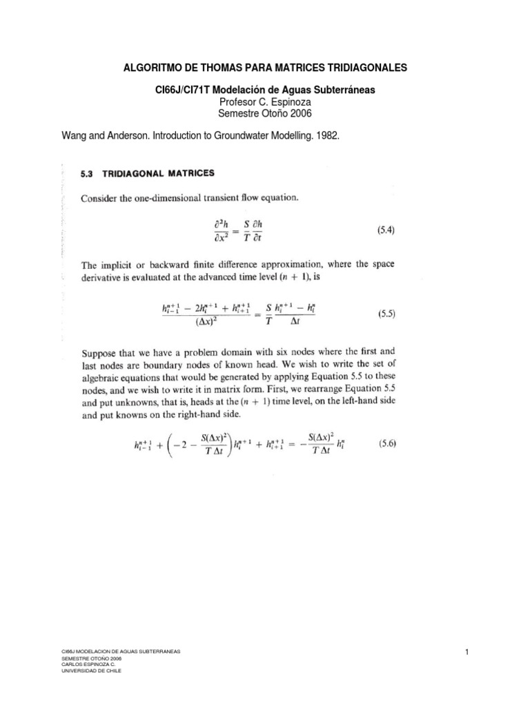 Algoritmo de Thomas | PDF | Ciencia y matemáticas
