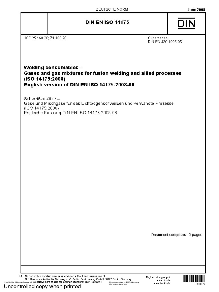 DIN en ISO 14175-2008-06- Welding Consumables, Gases and Gas Mixtures ...