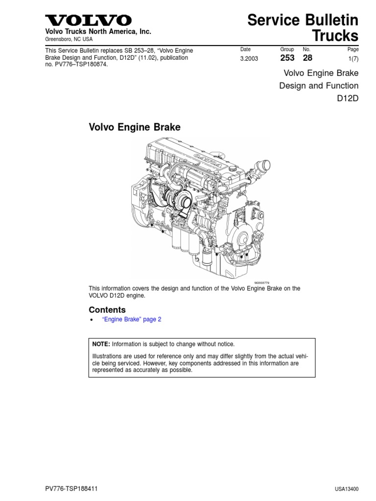Volvo Engine Brake PDF | PDF | Machines | Vehicle Parts