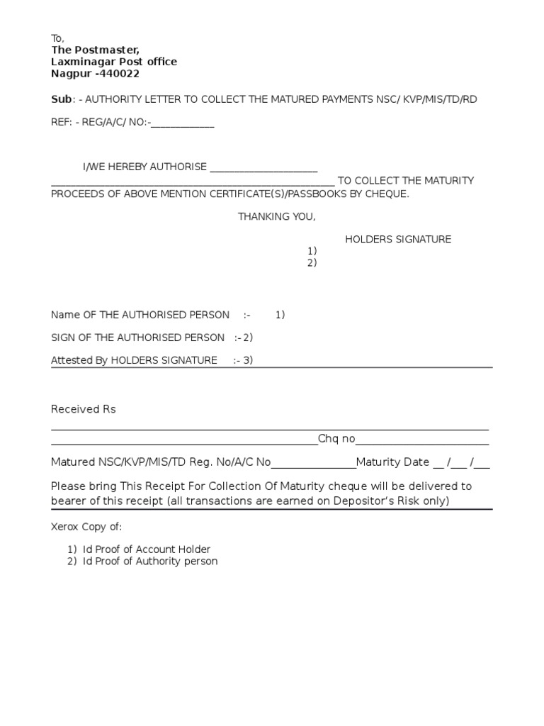 Authority Letter | PDF