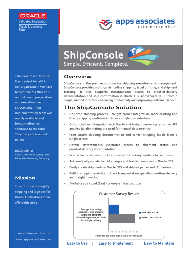 ShipConsole Brochure | PDF | Cargo | Oracle Corporation