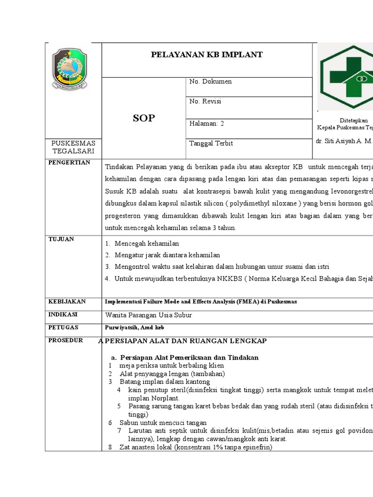 Sop KB Implant Ok | PDF
