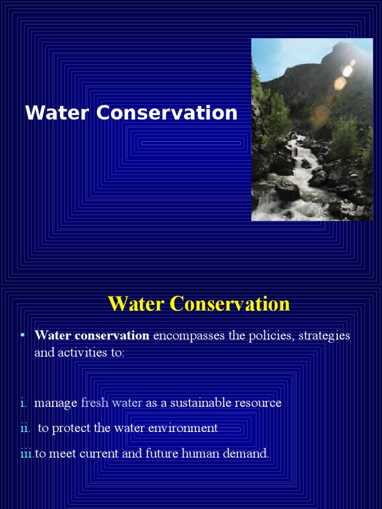 Lecture 10 Water Conservation | PDF | Water Conservation | Water Resources
