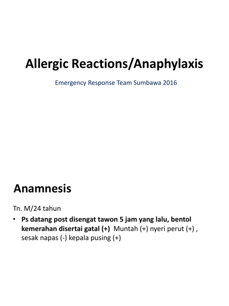 Anaphylaxis Management Guidelines | PDF | Medical Specialties ...