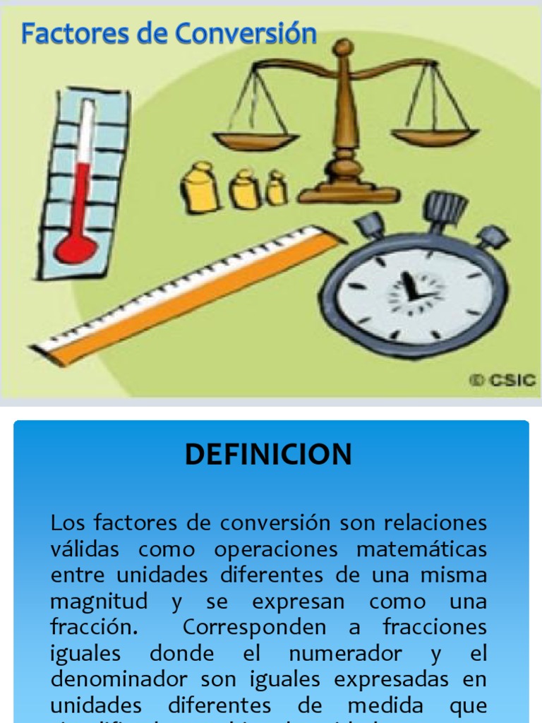 Factores de conversión: guía completa sobre magnitudes, unidades y Sistema Internacional | PDF ...