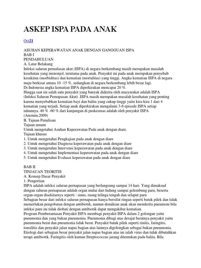 Askep Ispa Pada | PDF