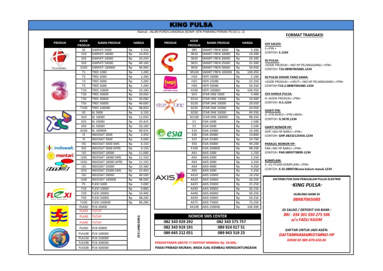 Brosur Pulsa | PDF