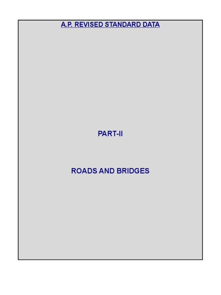 Standard Data Book For Roads | PDF | Concrete | Traffic