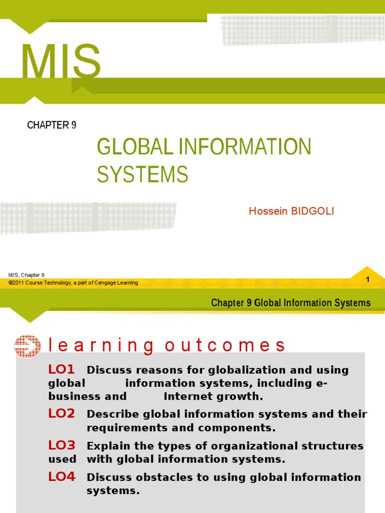 Global Information Systems: Hossein BIDGOLI | PDF | Information System ...
