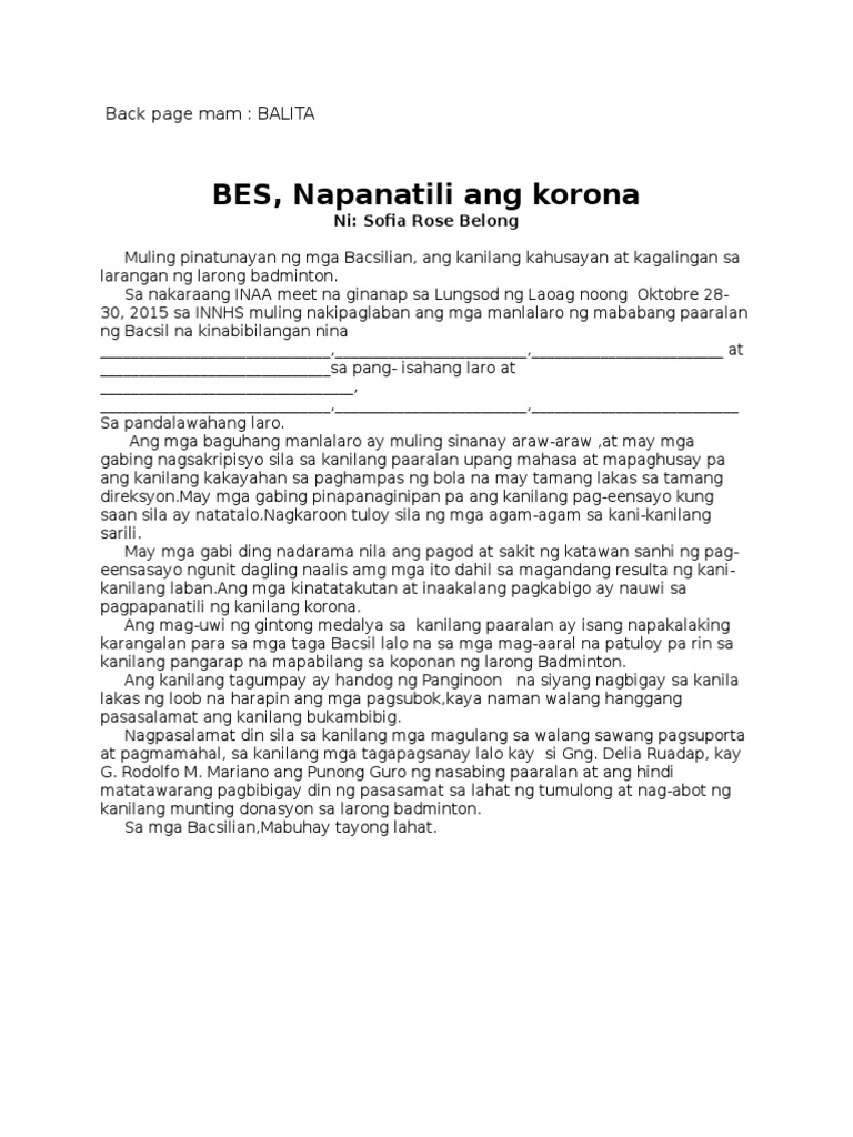 Filipino Journalism | PDF
