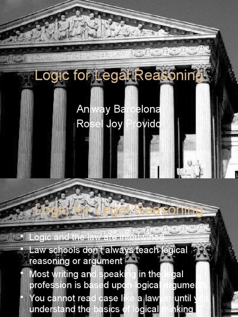 Logic For Legal Reasoning | PDF | Reason | Logic