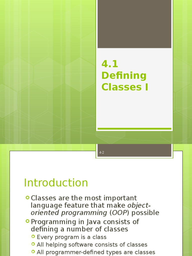 4.1-Defining Class (Part I) | PDF | Constructor (Object Oriented ...