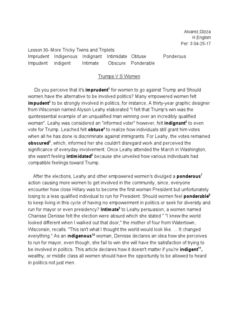 Lesson 30 Part 2 | PDF | Identity Politics | Elections