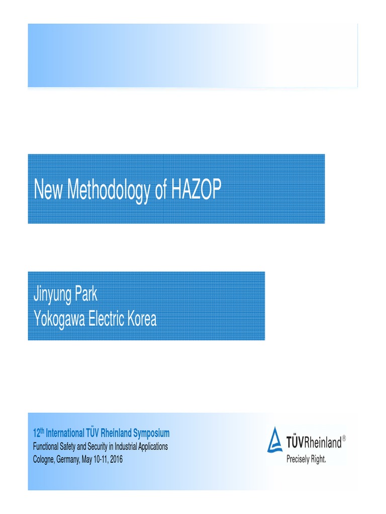 New HAZOP Methodology | Systems Engineering | Safety