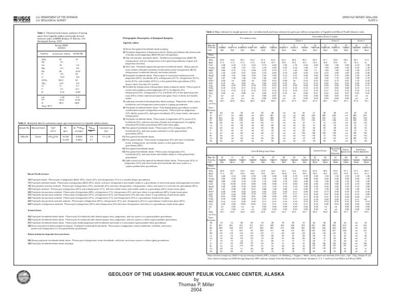 Afiche Geology of The Ugashik-Mount Peulik Volcanic Center, Alaska 2004 ...