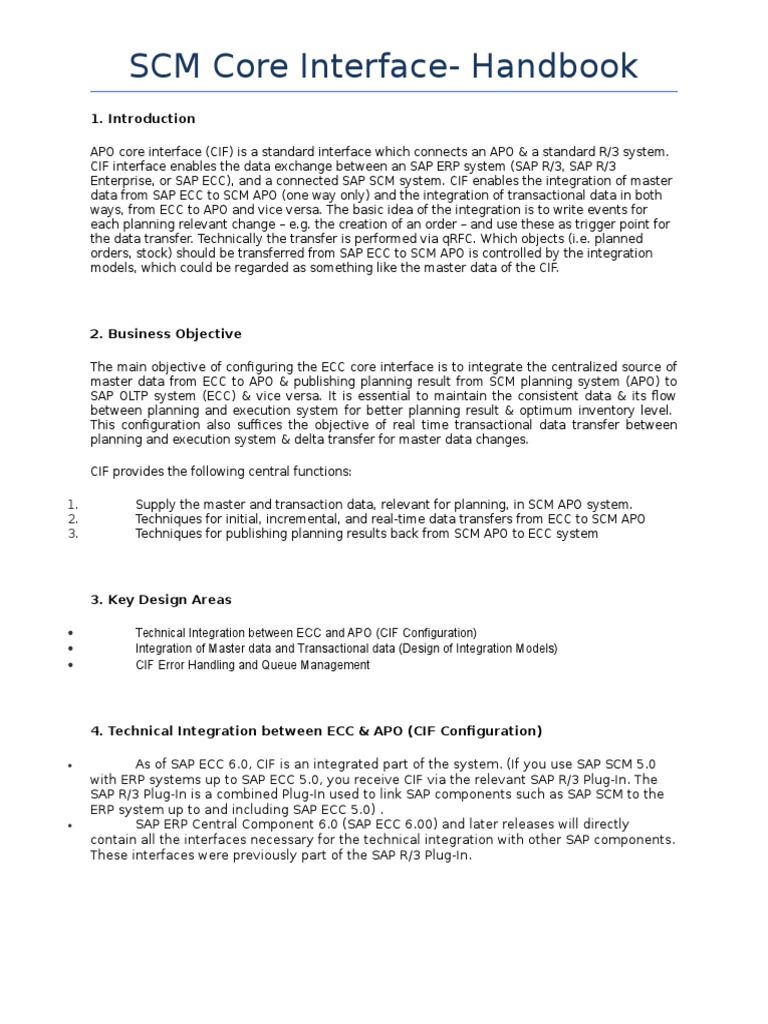 SCM Core Interface - Handbook | PDF | Error Detection And Correction ...