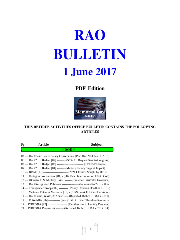 Bulletin 170601 (PDF Edition) | PDF | Okinawa Prefecture | United ...