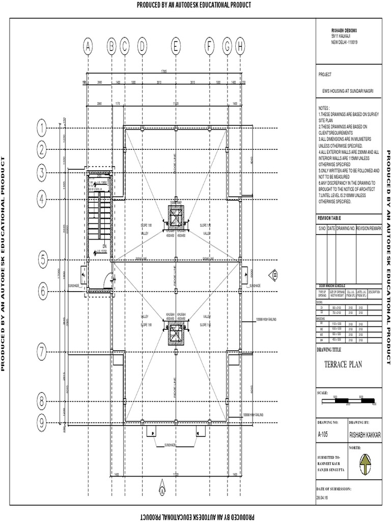 Terrace Plan: Ews Housing at Sundar Nagri | Download Free PDF ...