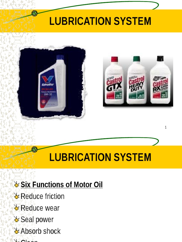 05 PPT Lube | PDF | Motor Oil | Lubricant